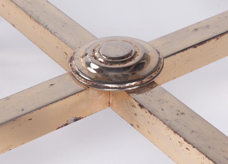 1970s Classical Italian Design Gilded Brass Round Auxiliary Table at ...