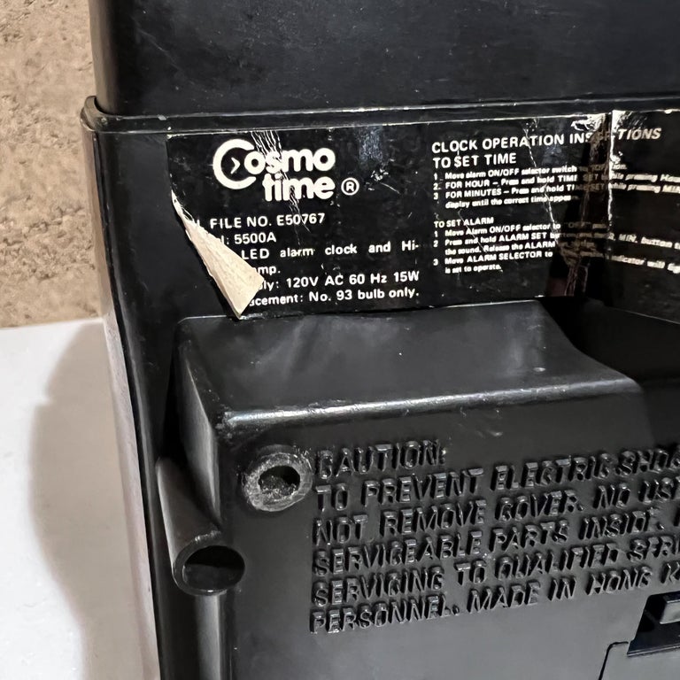 1970s Cosmo Time Folding Portable Hi Intensity Desk Lamp and Digital ...