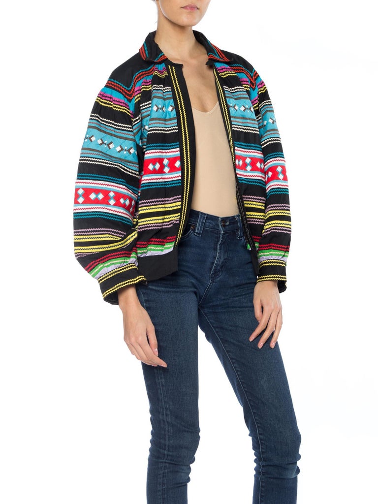 1970S Cotton Boho Native American Seminole Indian Jacket With Ric-Rac ...