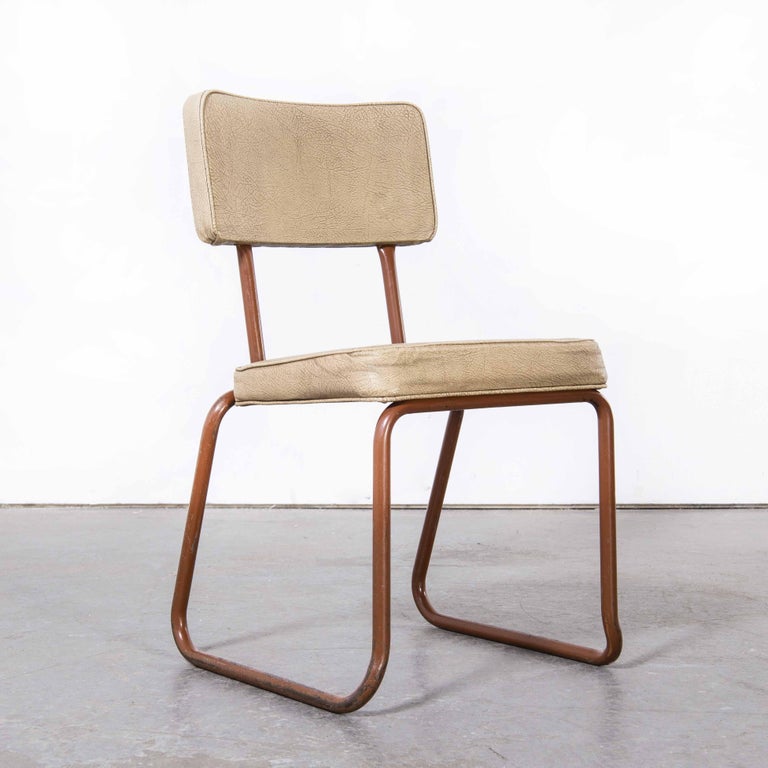 1970's COX Tubular Metal Upholstered Dining Chairs Set of Nine For Sale ...