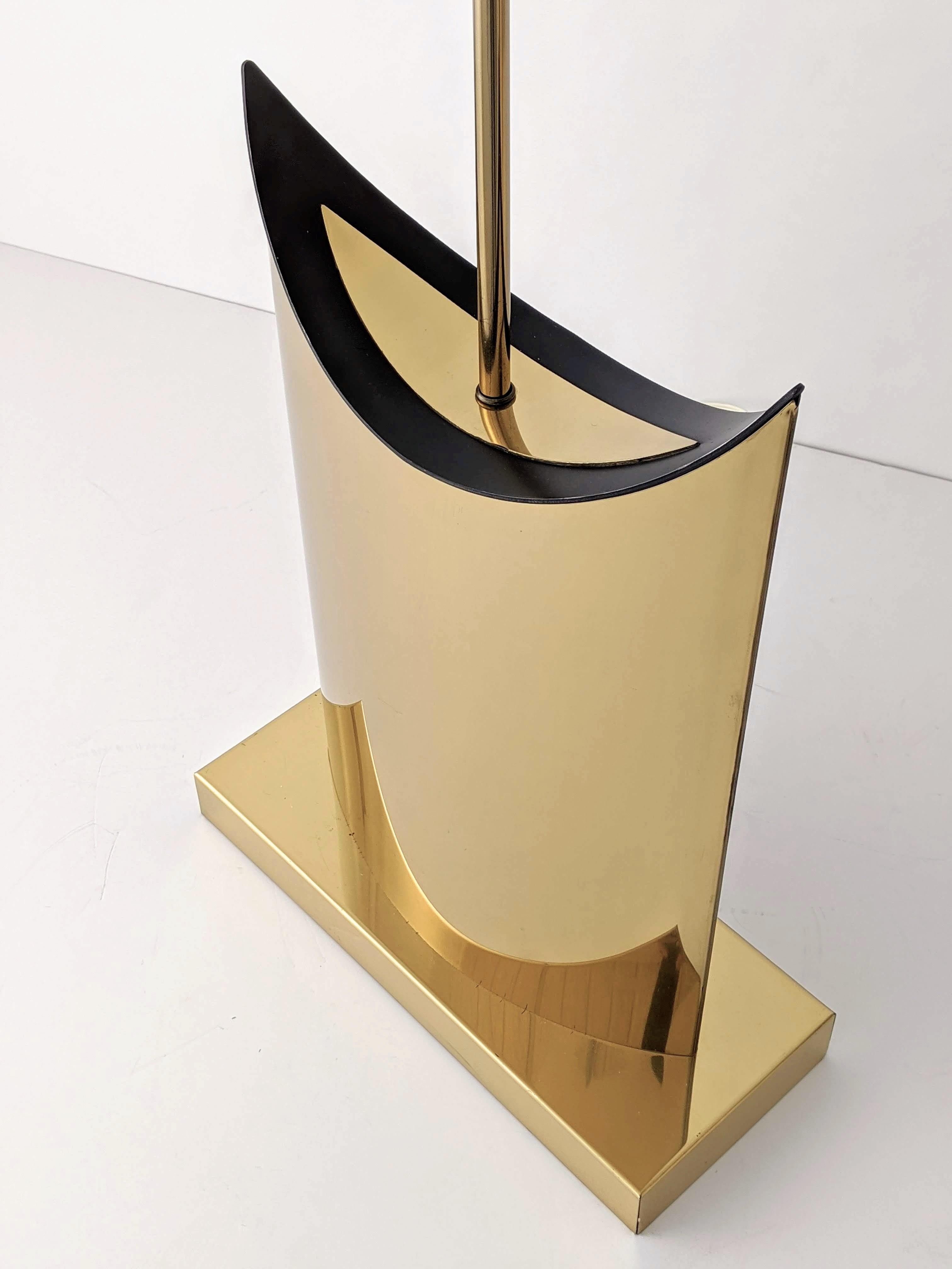 1970s, Curtis Jere Huge Brass-Plated Table Lamp, USA For Sale at ...