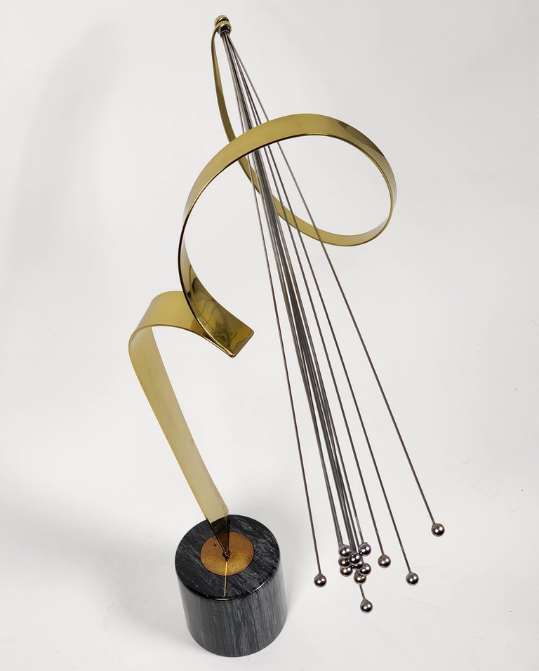 1970s Curtis Jere ' Shooting Star ' Brass and Chrome Large Sculpture ...