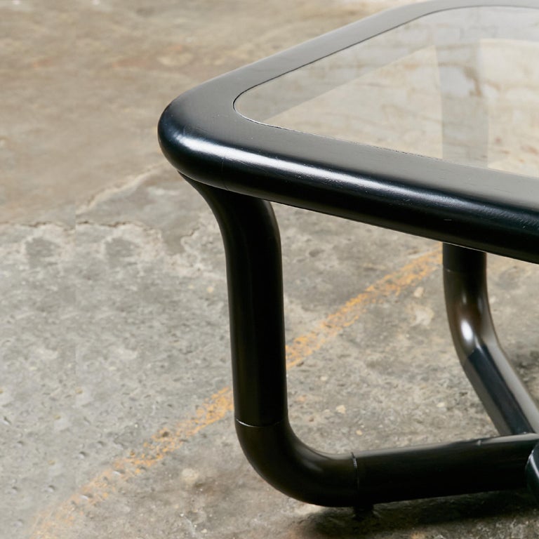 1970s Curved Frame Side Table For Sale at 1stDibs