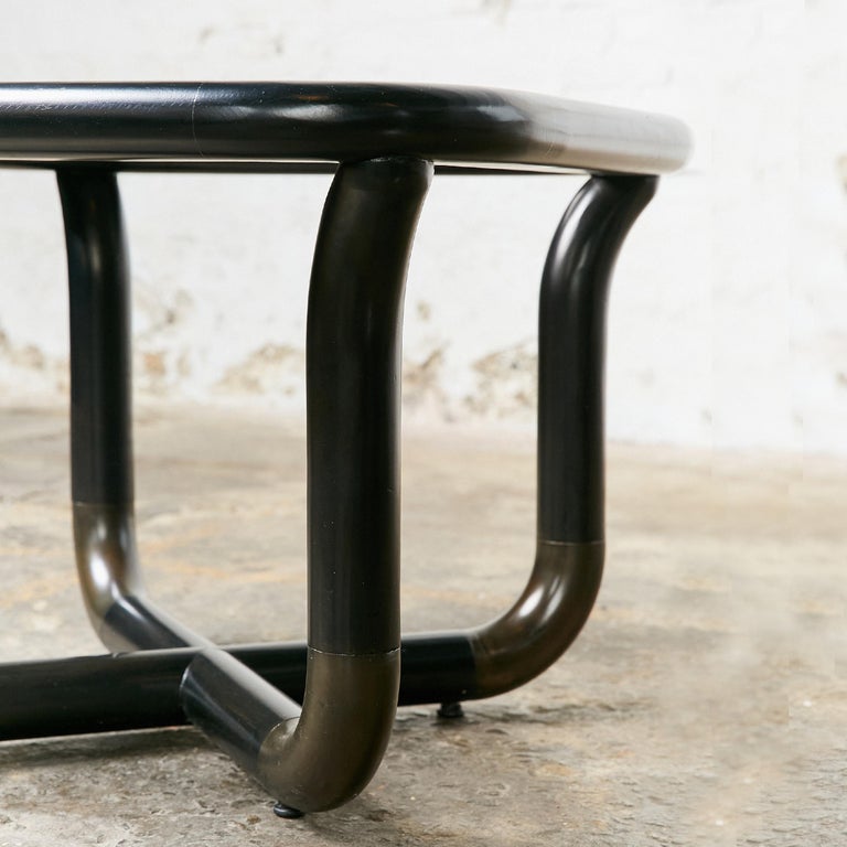 1970s Curved Frame Side Table For Sale at 1stDibs