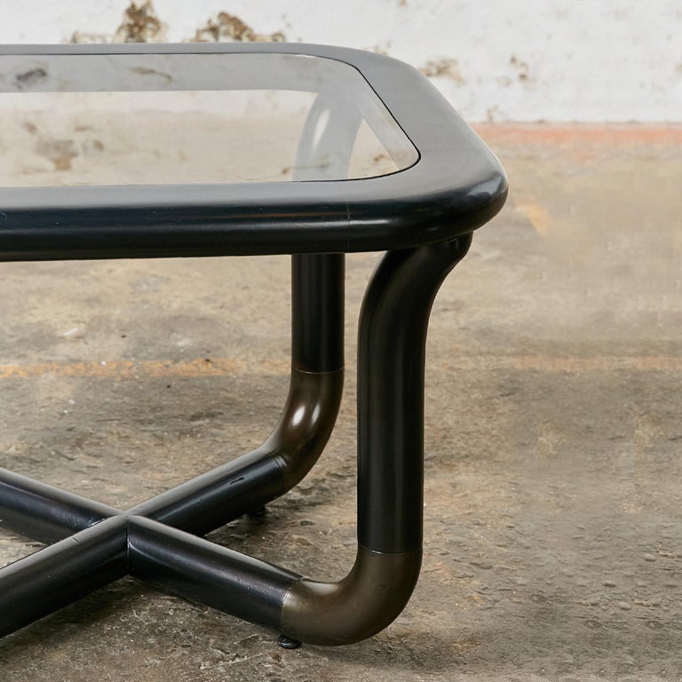 1970s Curved Frame Side Table For Sale at 1stDibs
