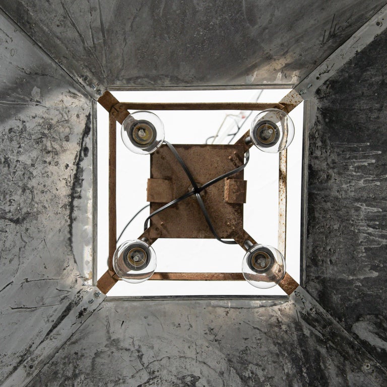 1970s Czech Industrial Zinc Lamp For Sale at 1stDibs