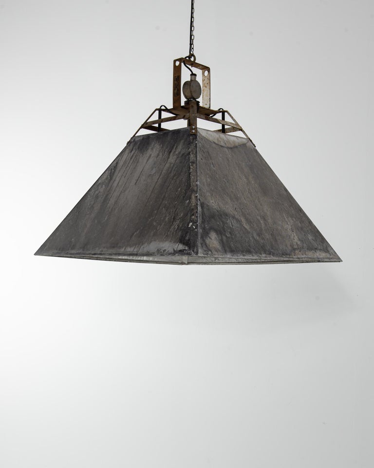 1970s Czech Industrial Zinc Lamp For Sale at 1stDibs