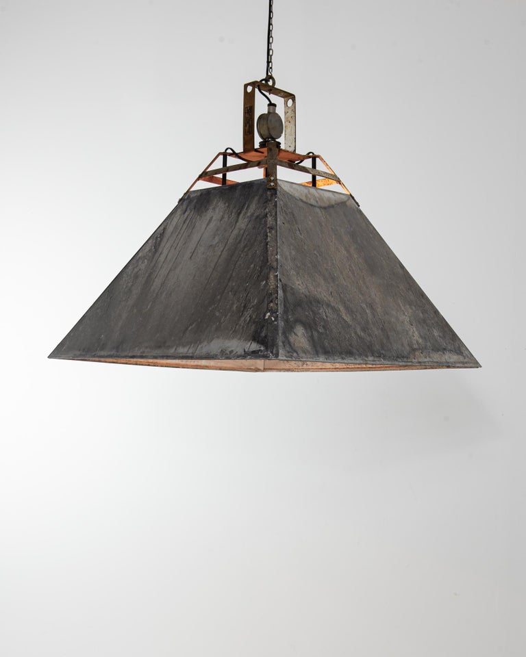 1970s Czech Industrial Zinc Lamp For Sale at 1stDibs