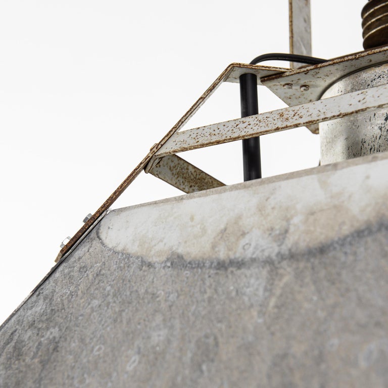 1970s Czech Industrial Zinc Lamp For Sale at 1stDibs