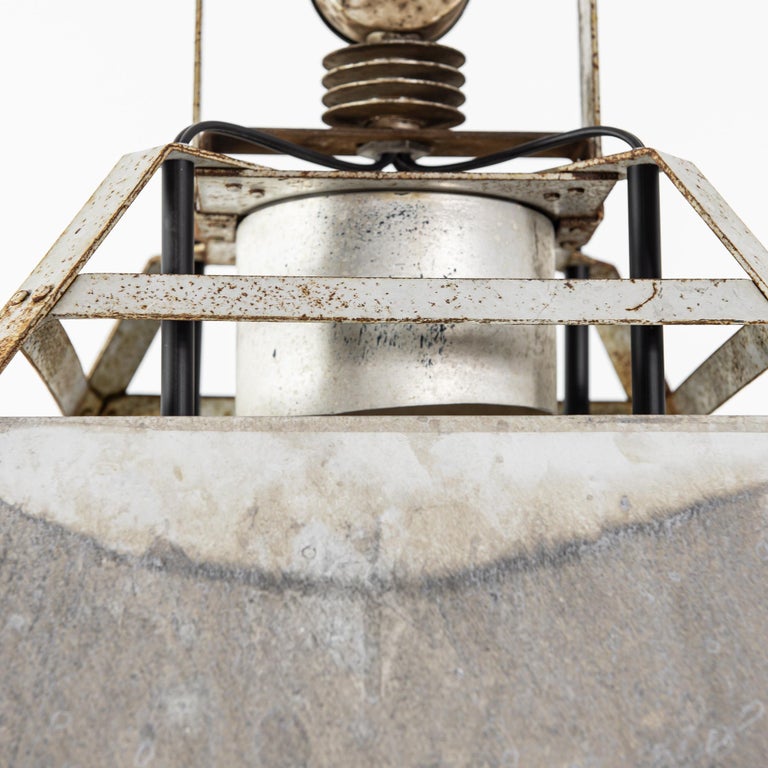 1970s Czech Industrial Zinc Lamp For Sale at 1stDibs