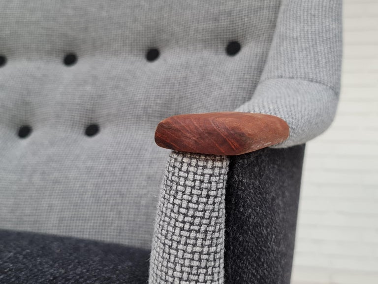 1970s, Danish Design Armchair, Restored, Quality Furniture Wool, Teak ...
