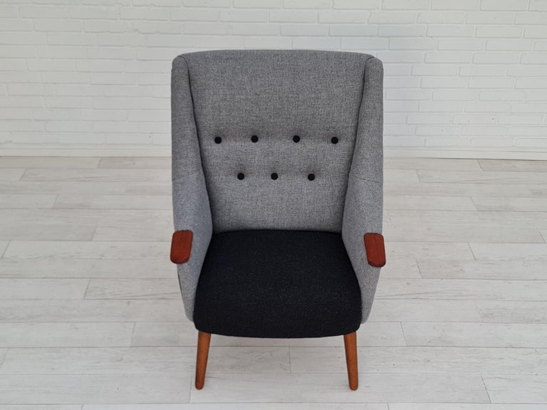 1970s, Danish Design Armchair, Restored, Quality Furniture Wool, Teak ...