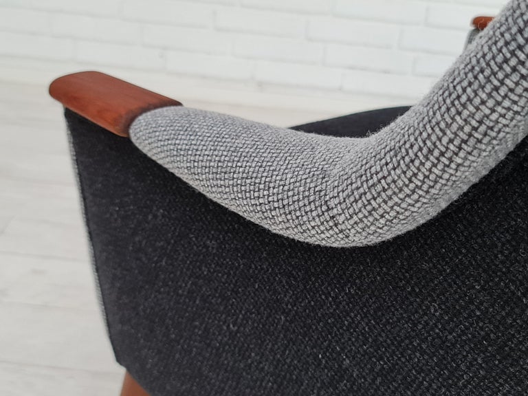 1970s, Danish Design Armchair, Restored, Quality Furniture Wool, Teak ...