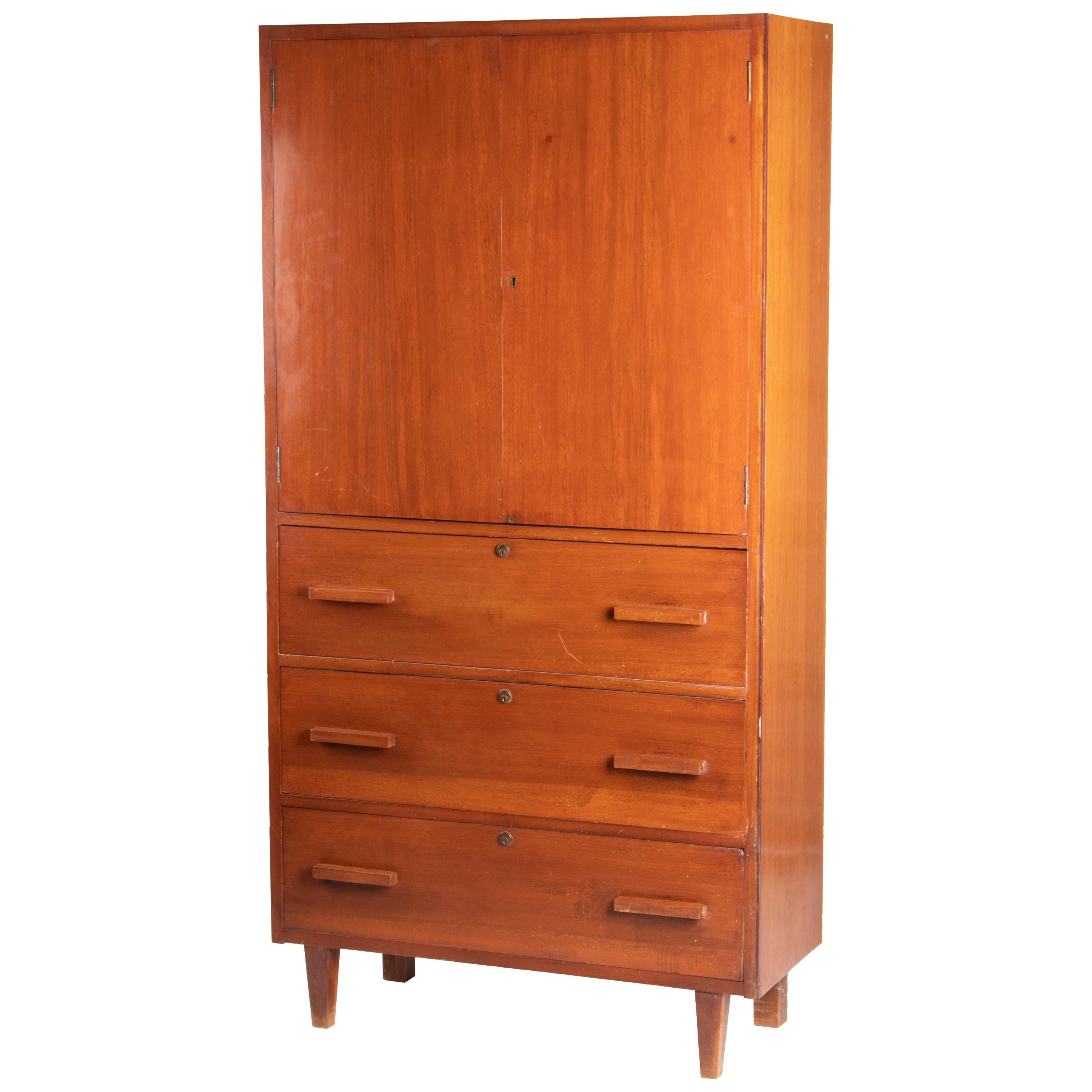 Retro Wardrobe With Drawers - 4 For Sale on 1stDibs