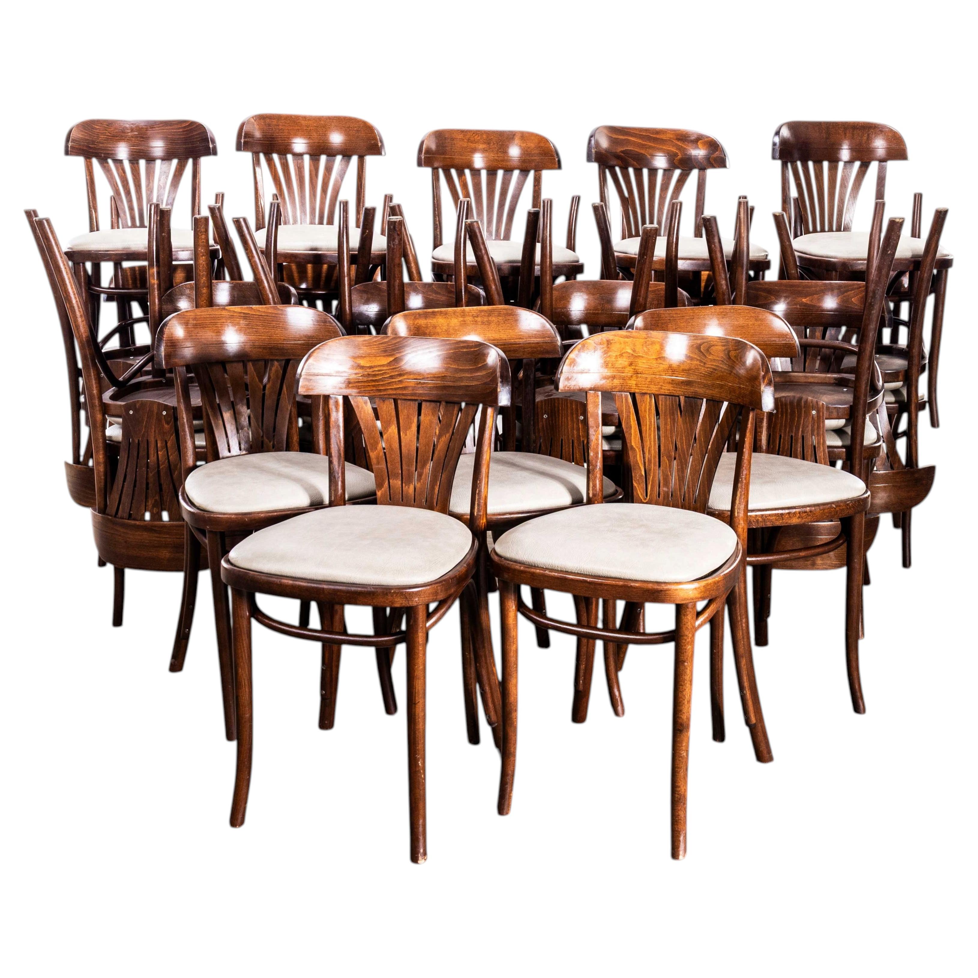 1970’s Dark Honey Fan Back Upholstered Dining Chairs For Sale at 1stDibs
