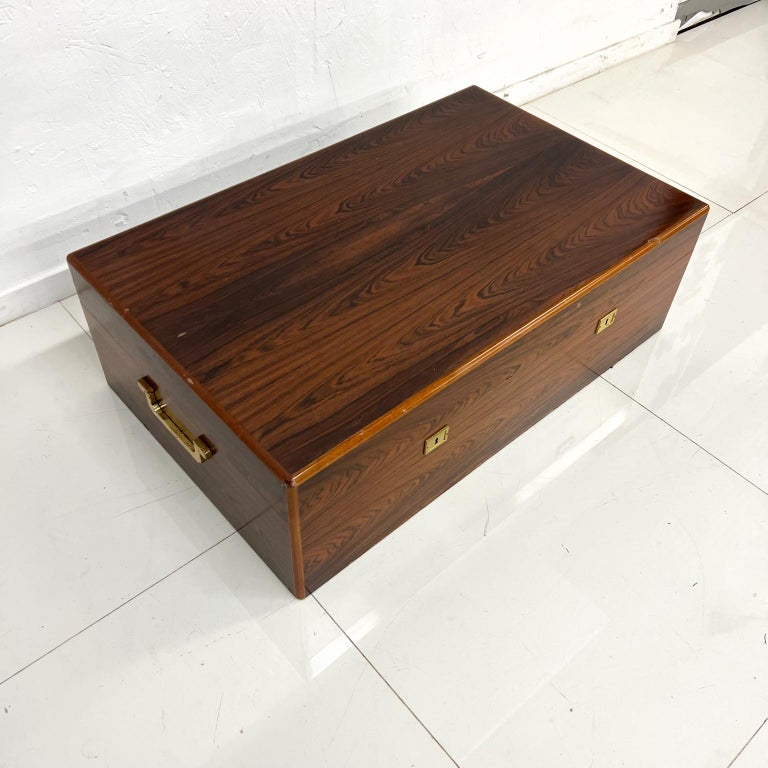 1970s Davidoff Cigar Humidor XL Rosewood with Campaign Brass ...
