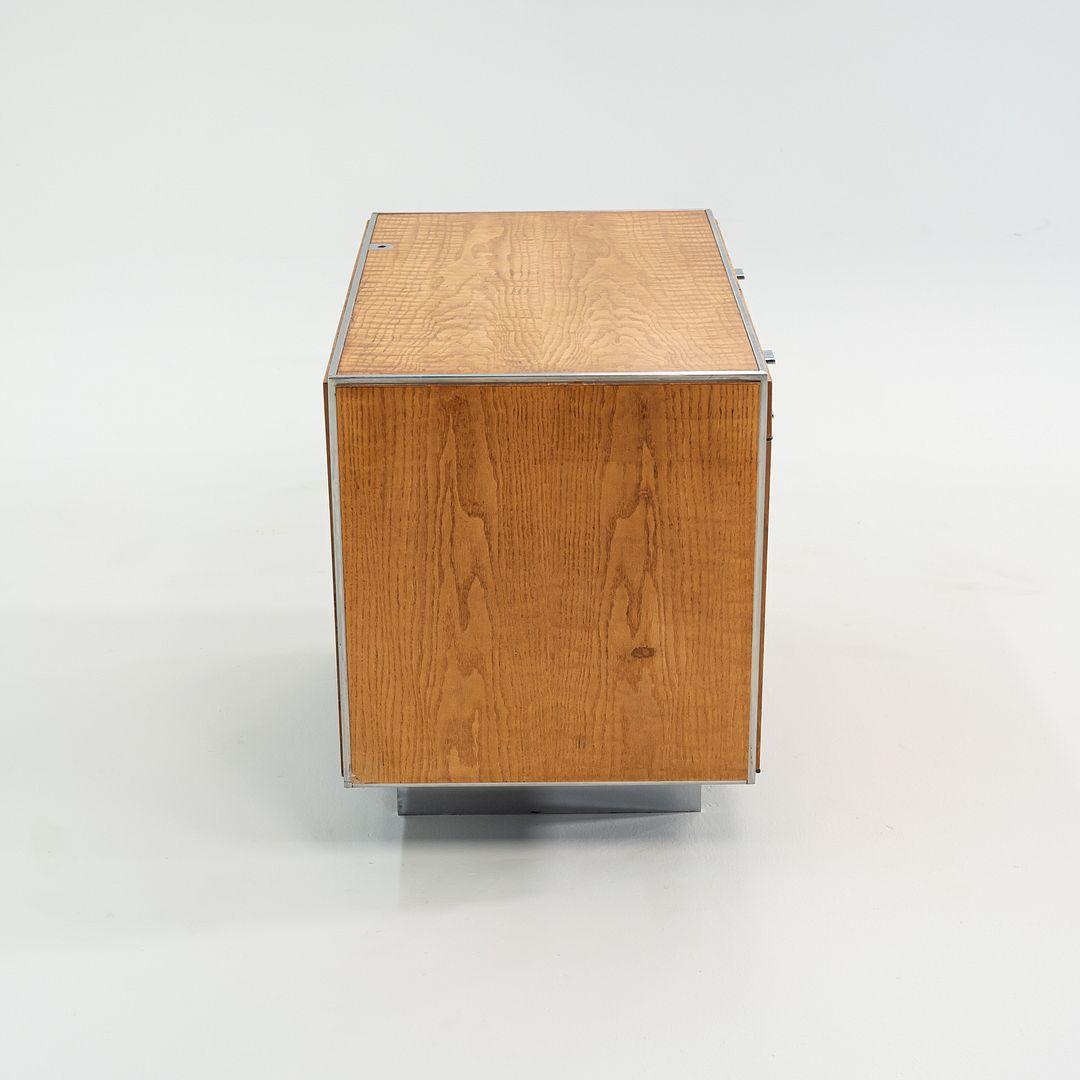 1970s Davis Allen of SOM Oak and Chrome Cabinet for General ...