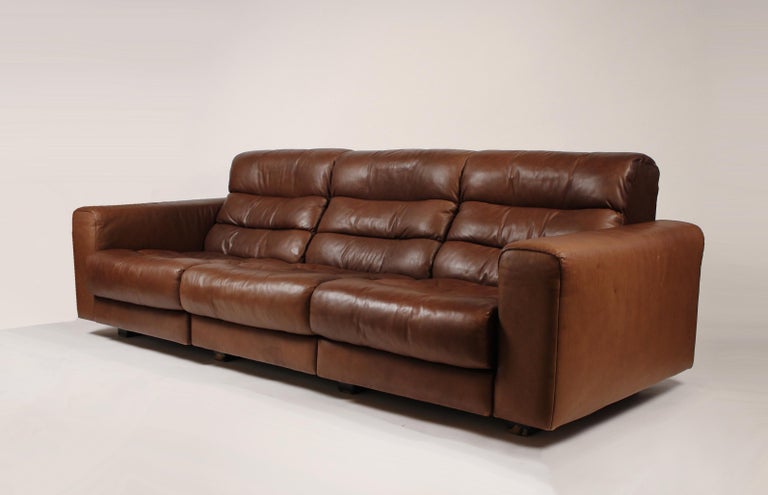 1970s De Sede Reclining Sofa in Buffalo Hide Leather at 1stDibs