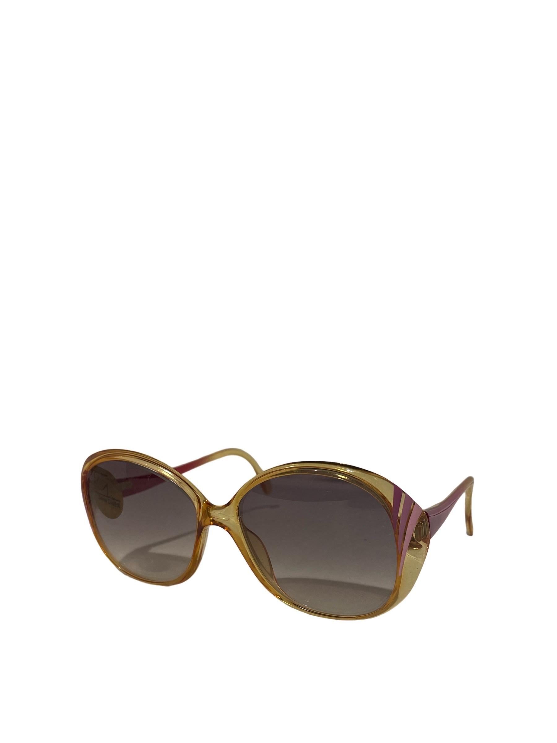 1970s Deadstock Zeiss Clarlet Oversized Sunglasses w/ Pink Gradient ...