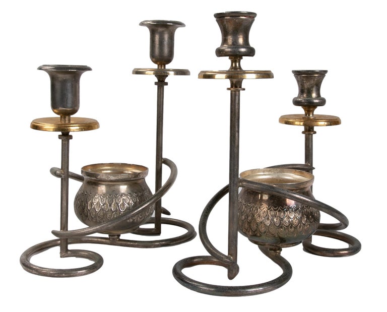 1970s Different Models of Metal Candlesticks For Sale at 1stDibs