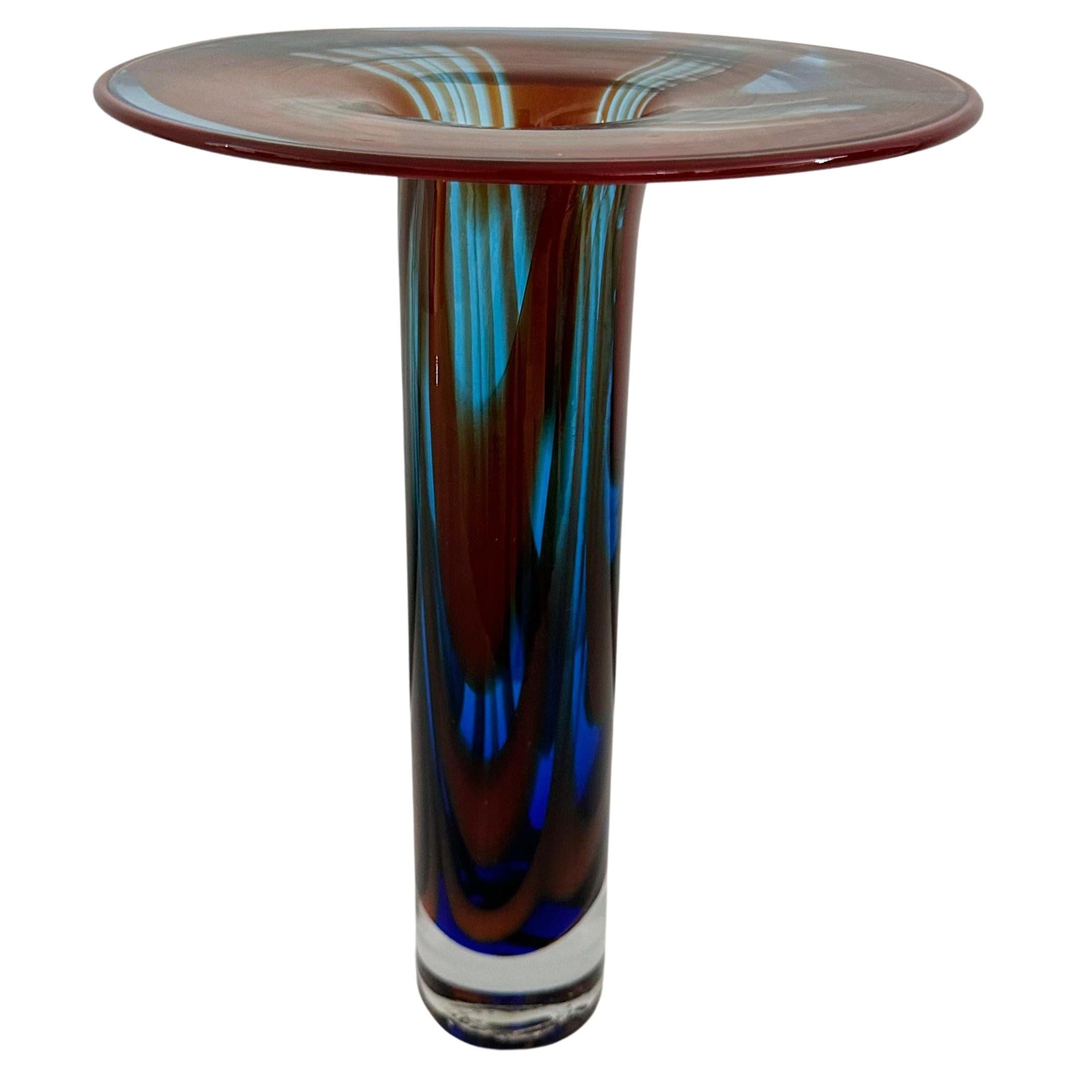 1970's Don Shepherd Blend Multi ColorTall Vase For Sale at 1stDibs
