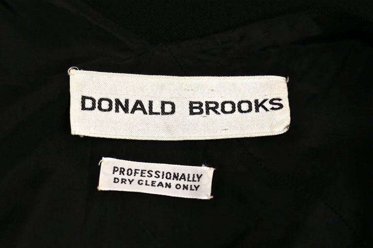 1970's DONALD BROOKS black wrap gown For Sale at 1stDibs