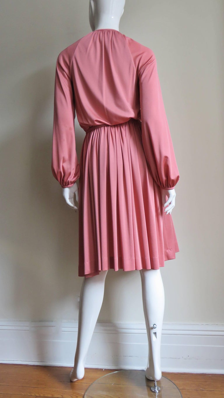 1970s Donald Brooks Button Front Dress at 1stDibs