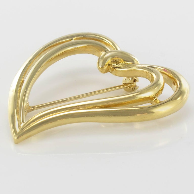 1970s Double Heart Trifari Brooch at 1stDibs
