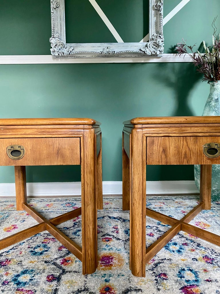 1970s Drexel Heritage Pair of End Tables For Sale at 1stDibs