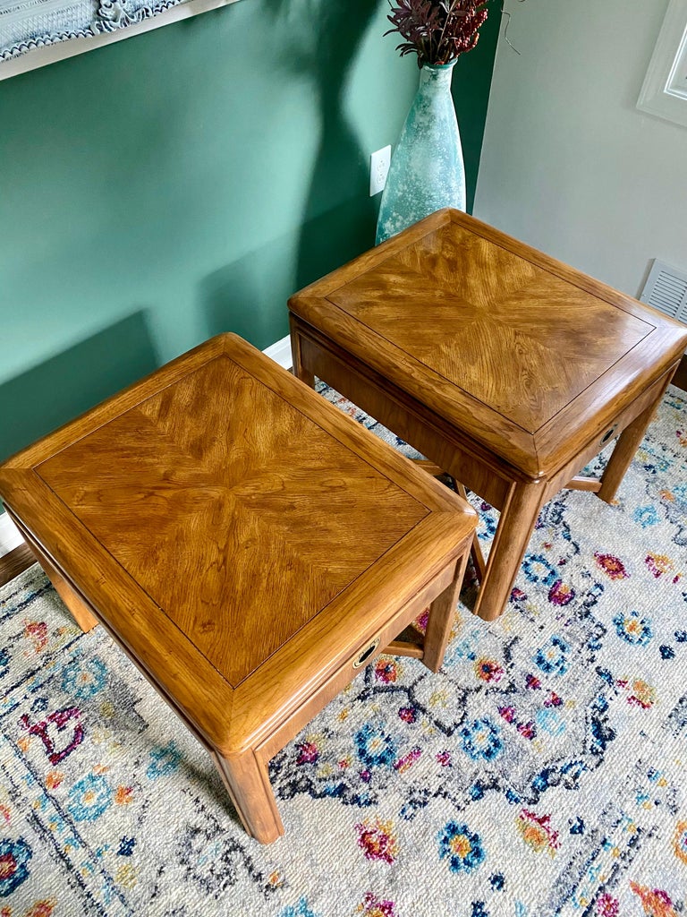 1970s Drexel Heritage Pair of End Tables For Sale at 1stDibs