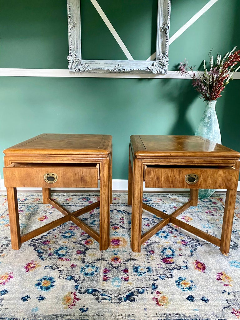 1970s Drexel Heritage Pair of End Tables For Sale at 1stDibs