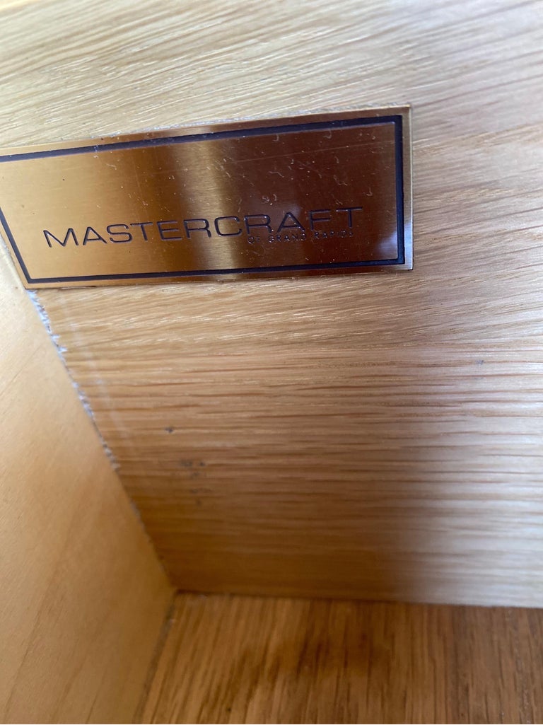 1970s Dynasty Brass Mastercraft Chest of Drawers with Chinese ...