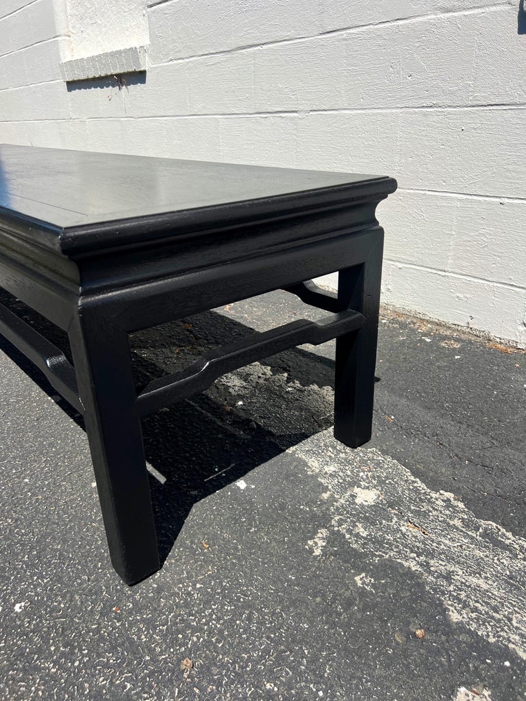 1970s Ebonized Asian Modern Long Coffee Table For Sale at 1stDibs