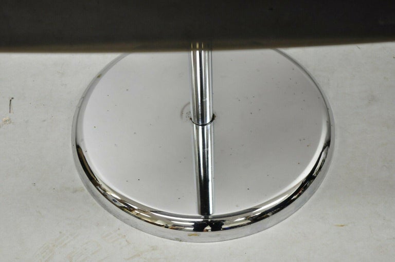 1970s Eldon Smoked Lucite and Chrome Standing Magazine Rack Stand For ...