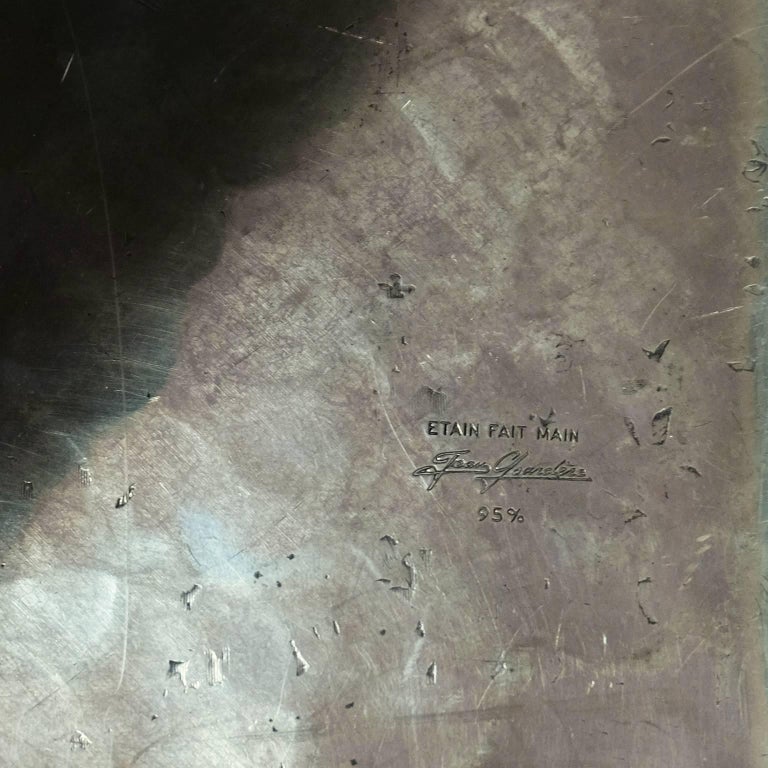 1970s Envelope Shaped Pewter Metal Letter Holder by Jean Goardere For ...