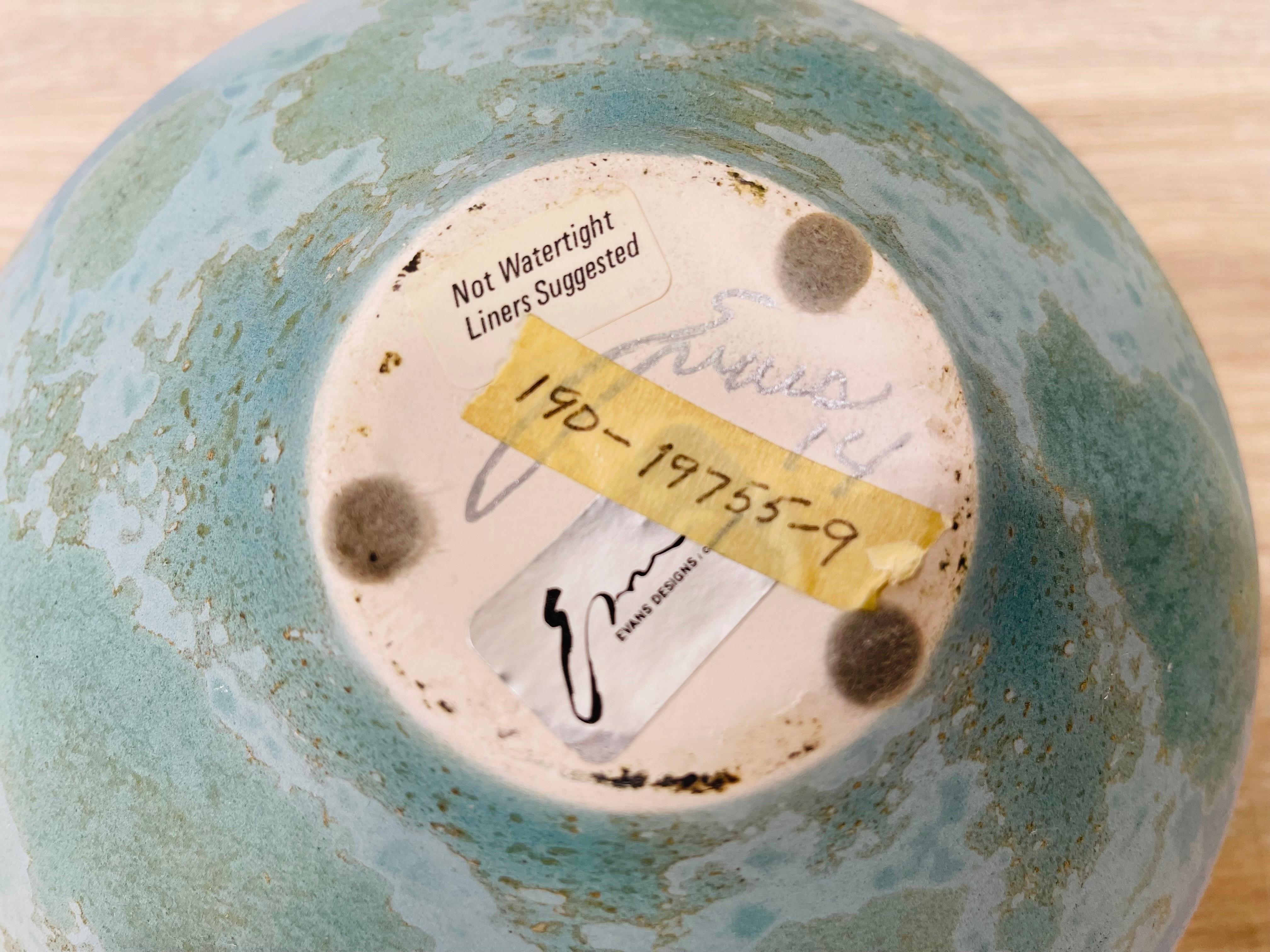 1970s Evans Design Group Raku Round Pottery Vase For Sale at 1stDibs ...