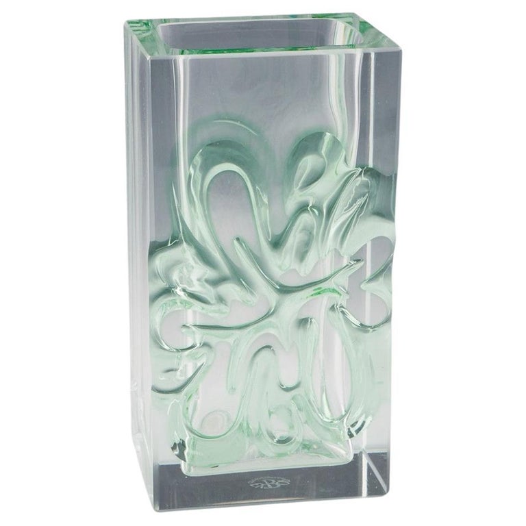 1970s Exbor Green Amoeba Block Vase Designed by Ladislav Oliva c1968 ...