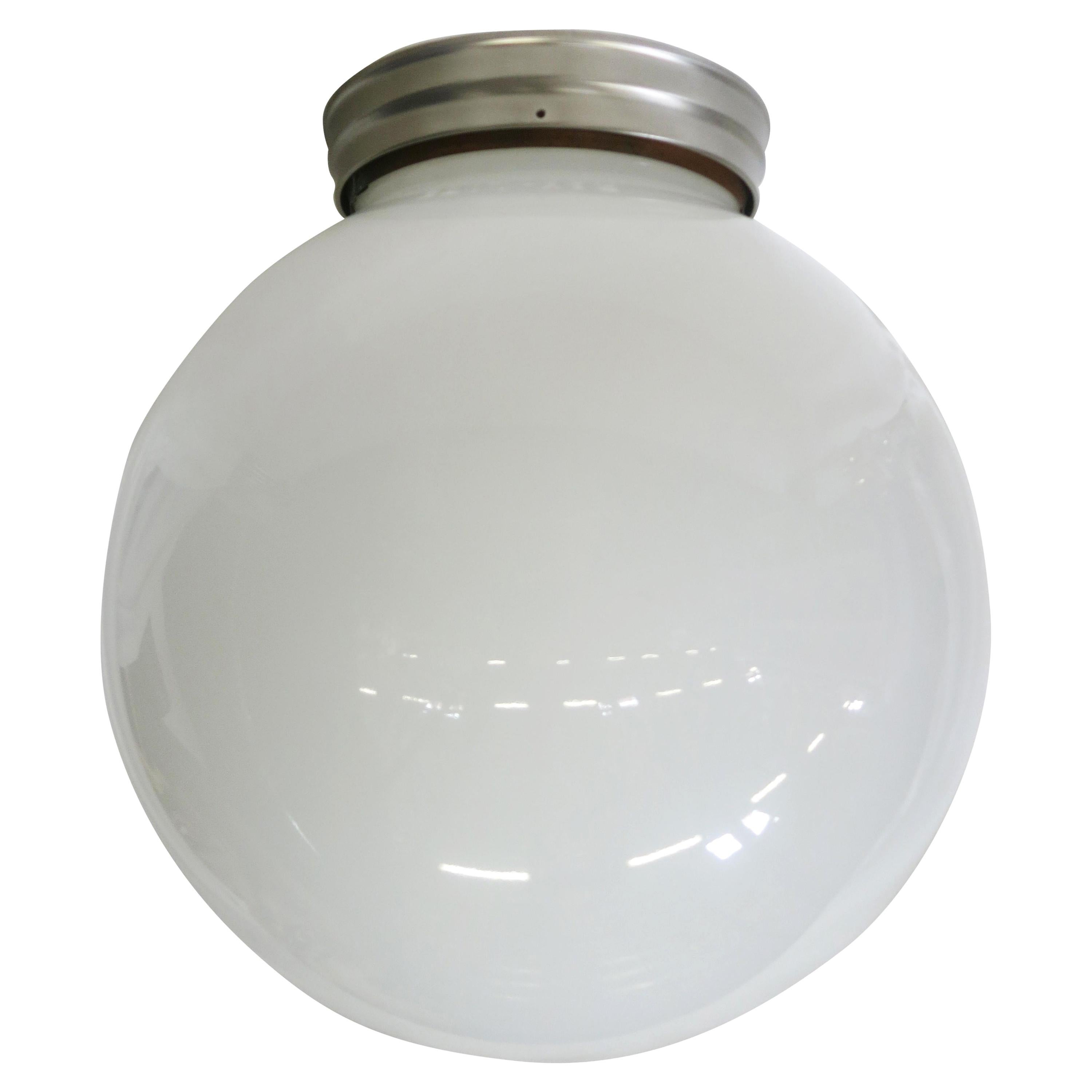 1970s Extra Large Sphere Ceiling Glass Globe Pendant at 1stDibs