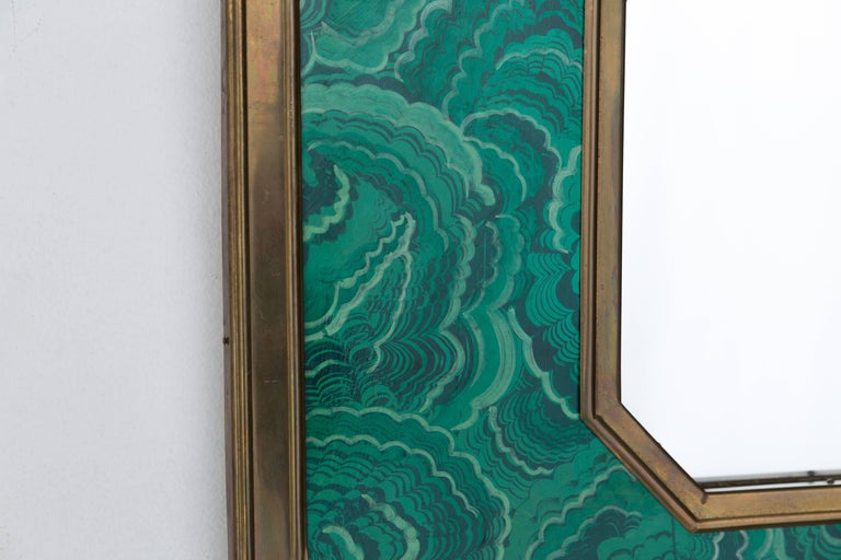 1970s Faux Painted Malachite Mirror by Sarreid at 1stDibs
