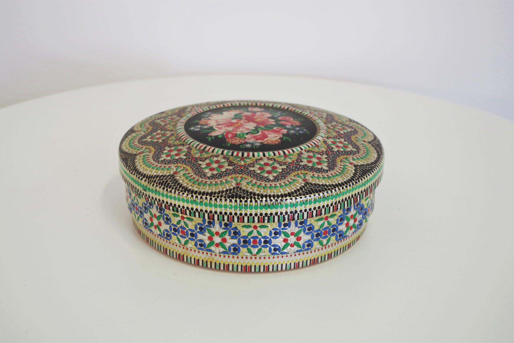 1970s Floral Tin Box - Vintage Charm for Storage or Décor For Sale at ...