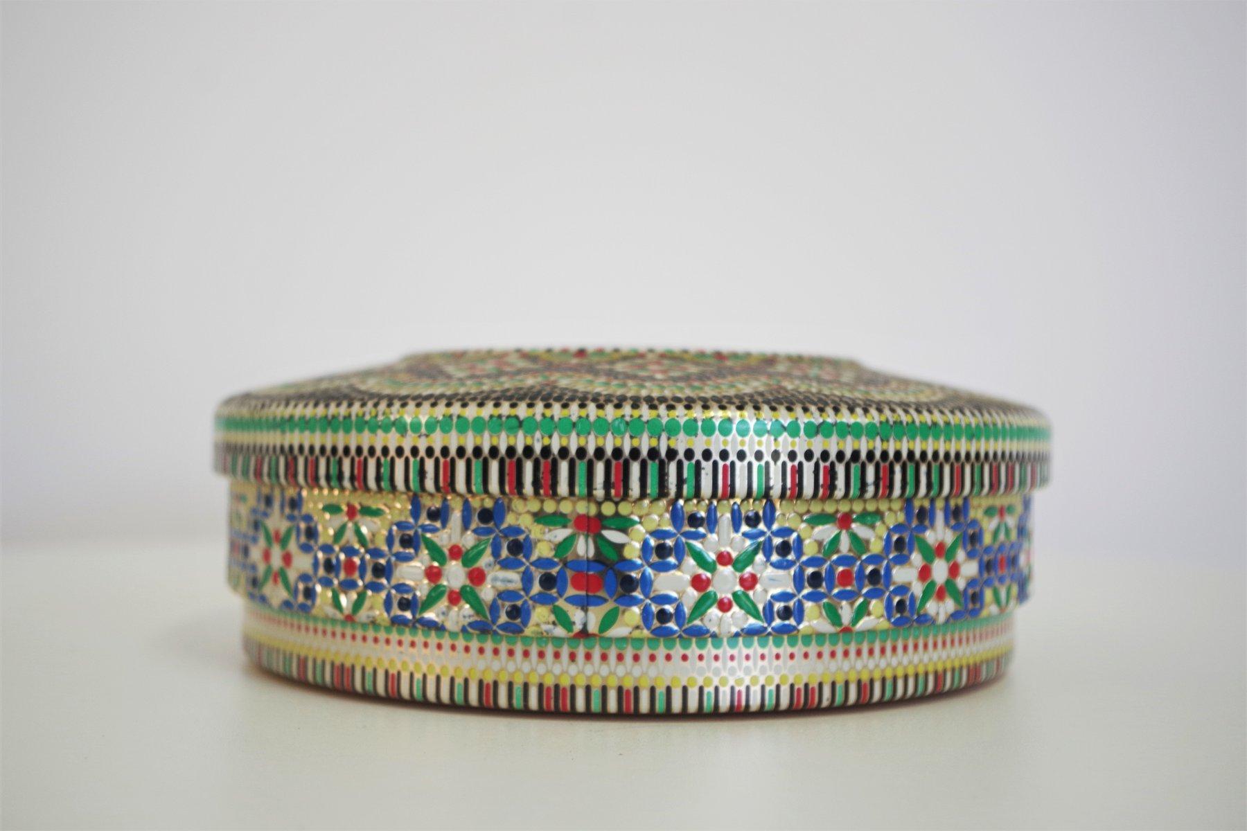 1970s Floral Tin Box - Vintage Charm for Storage or Décor For Sale at ...