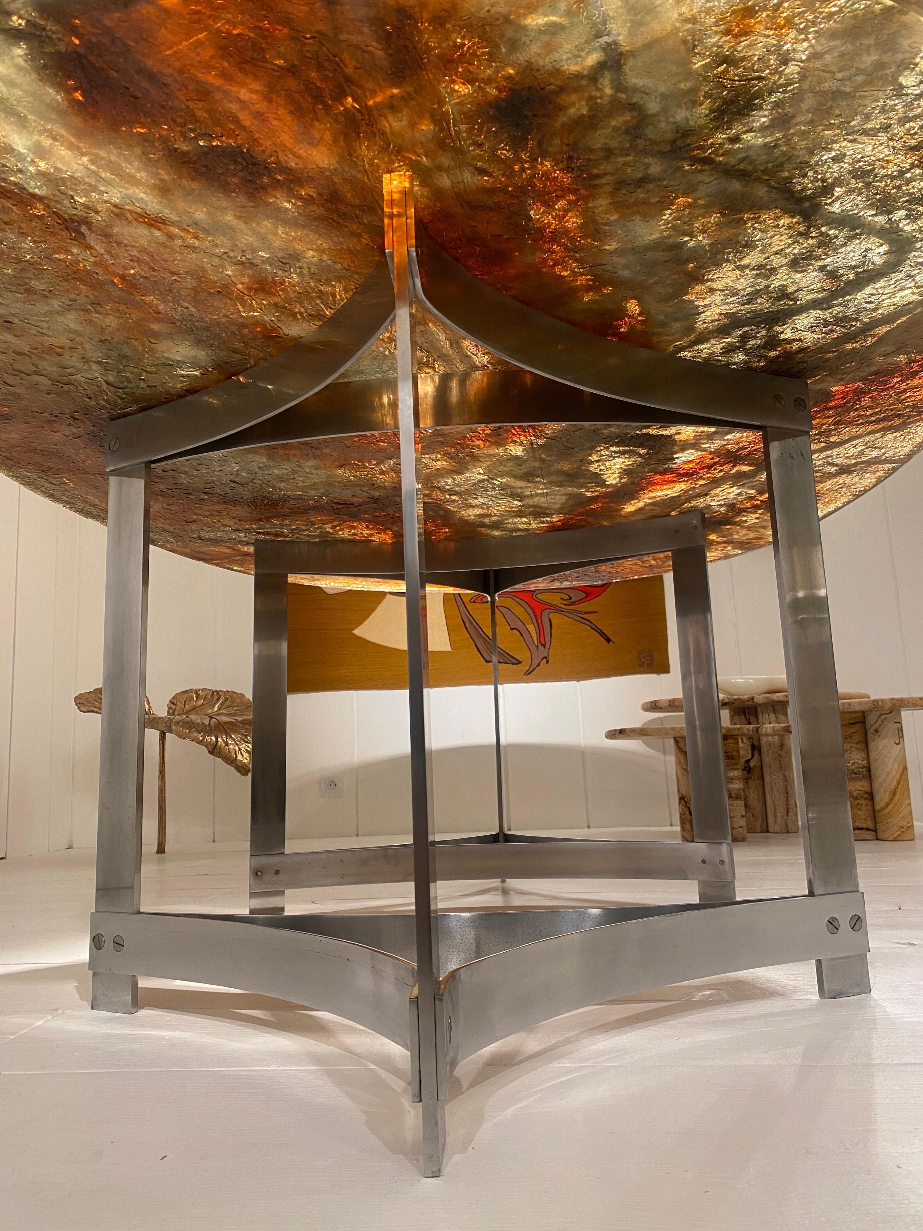 1970S Fractal Resin Table By Gilles Charbin For Sale at 1stDibs