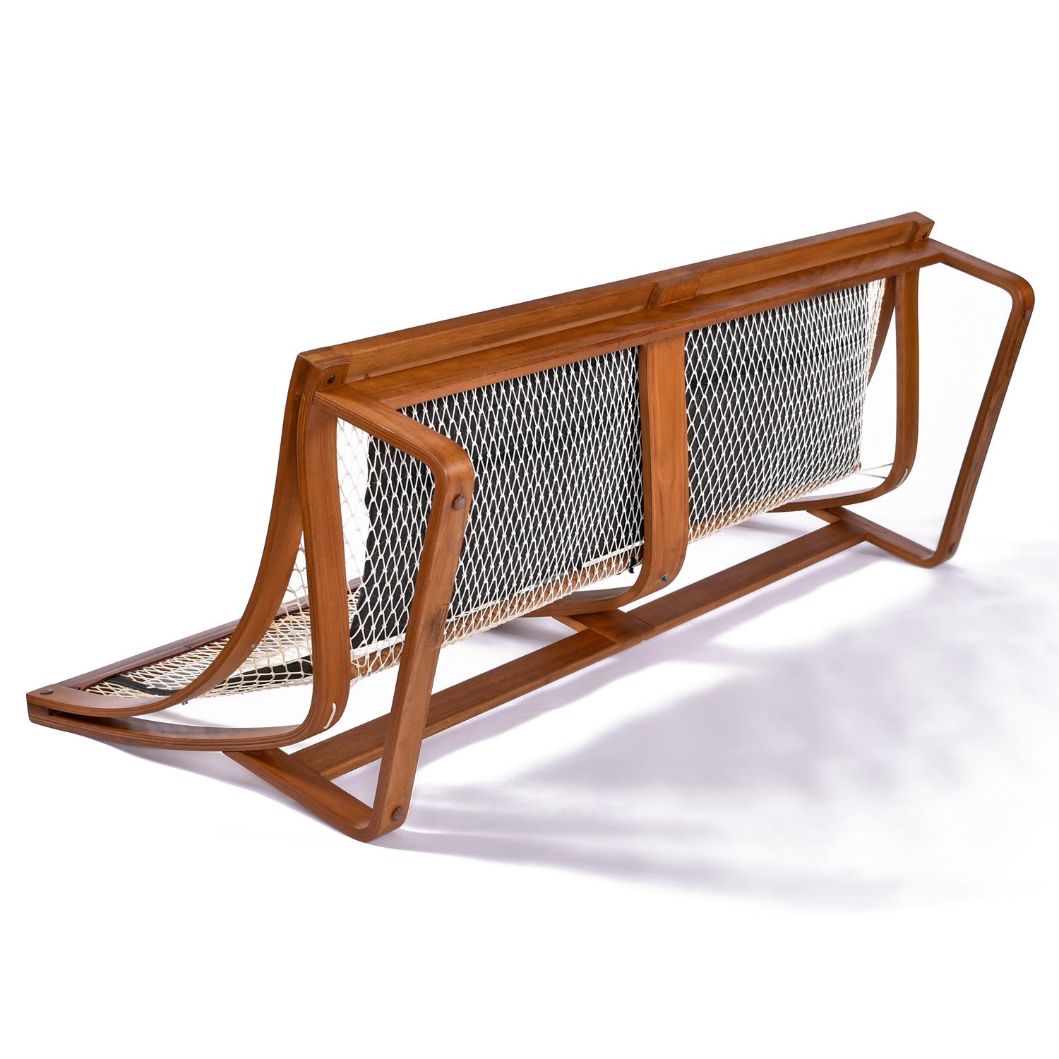 1970's Fred Lowen For Tessa Black Leather and Teak T4 Living Room Group ...