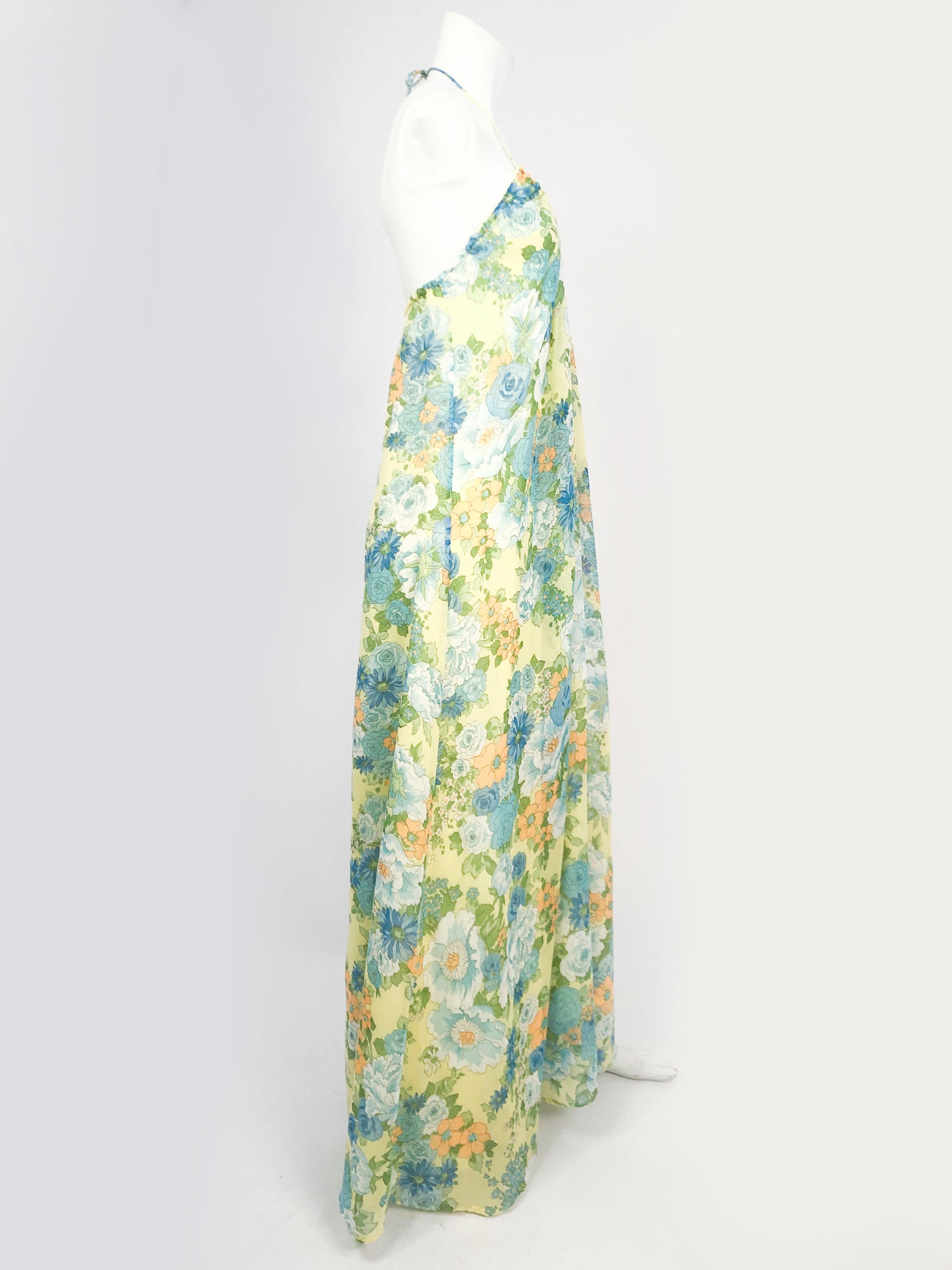 1970s Frederick's of Hollywood Halter Floral Printed Dress at 1stDibs ...