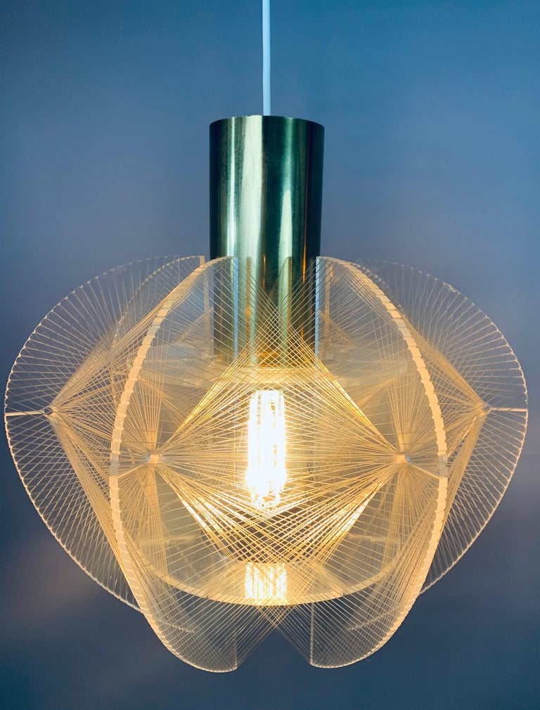 1970s French Nylon and Perspex Sompex Pendant Light Designed by Paul ...