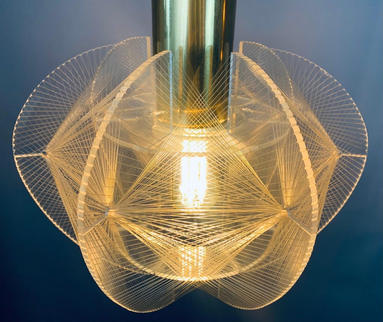 1970s French Nylon and Perspex Sompex Pendant Light Designed by Paul ...