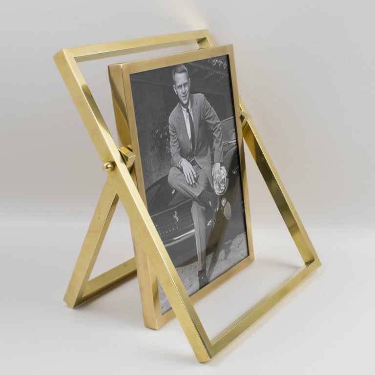 1970s French Brass Picture Frame at 1stDibs