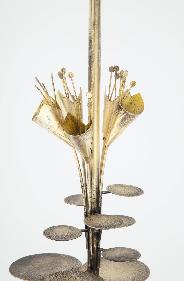 1970's French Lily Pad Lamp For Sale at 1stDibs