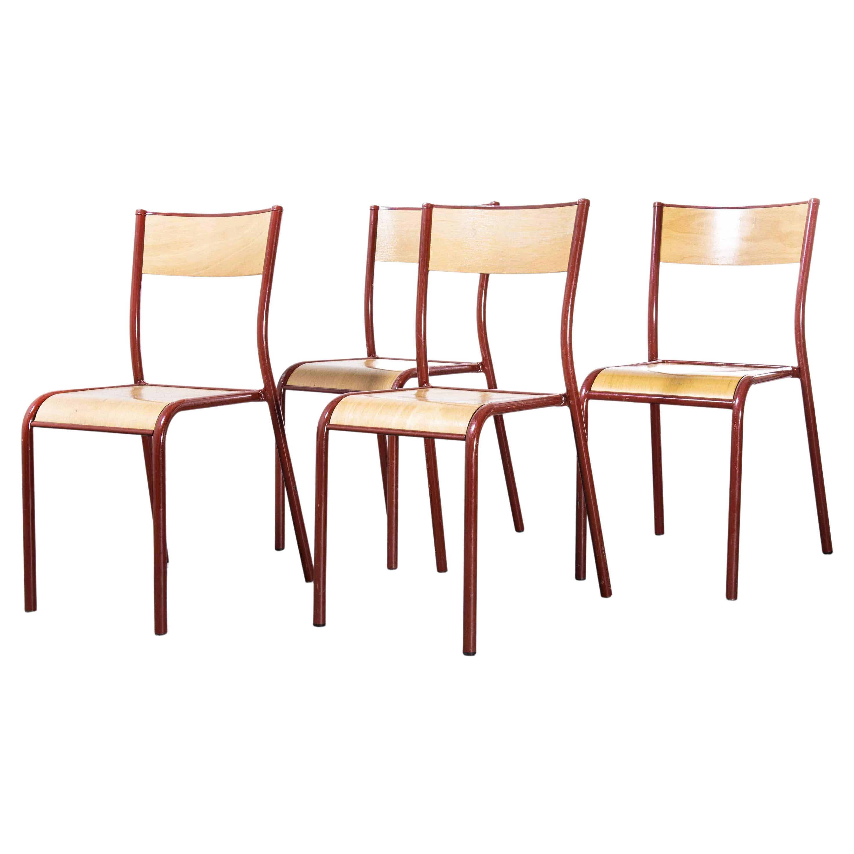 1970's French Mullca Stacking - Dining Chairs - Light Blue 510 ...