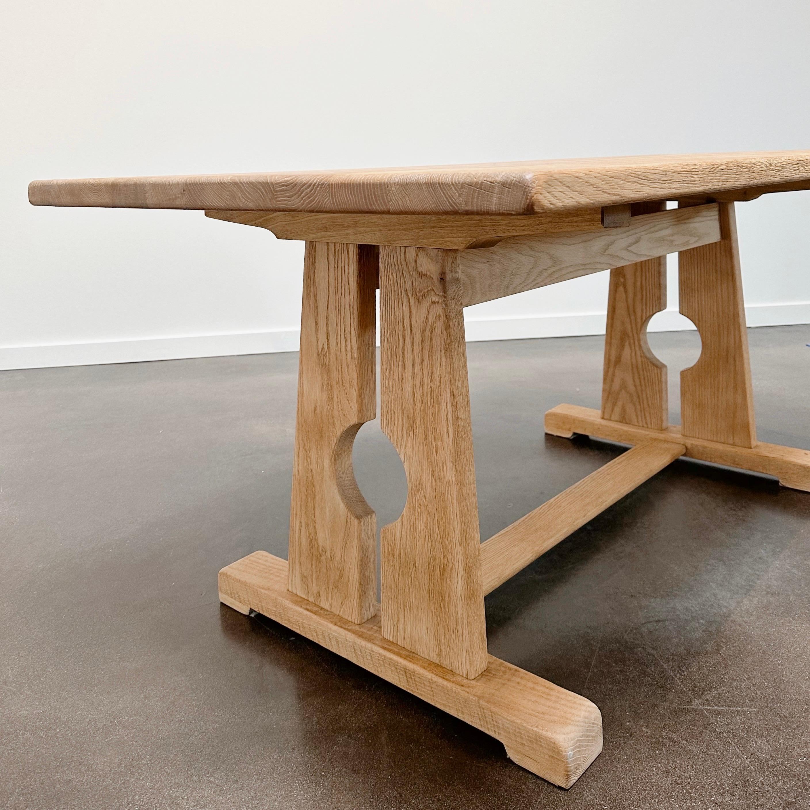 1970s French Oak Dining Table at 1stDibs
